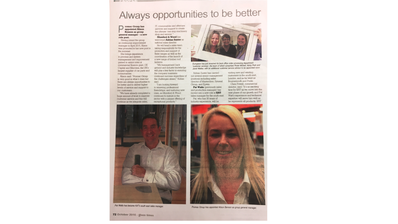 Pat Watts becomes KAT Sales Manager - KAT