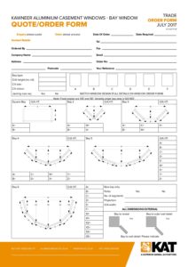 KAT Kawneer aluminium casement bay windows order Form_ - KAT